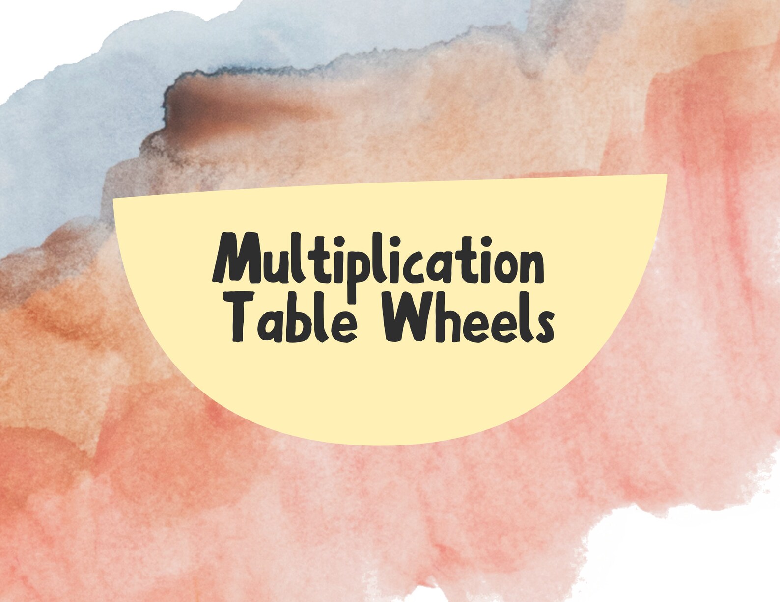 Multiplication Table Wheels Printable - Etsy