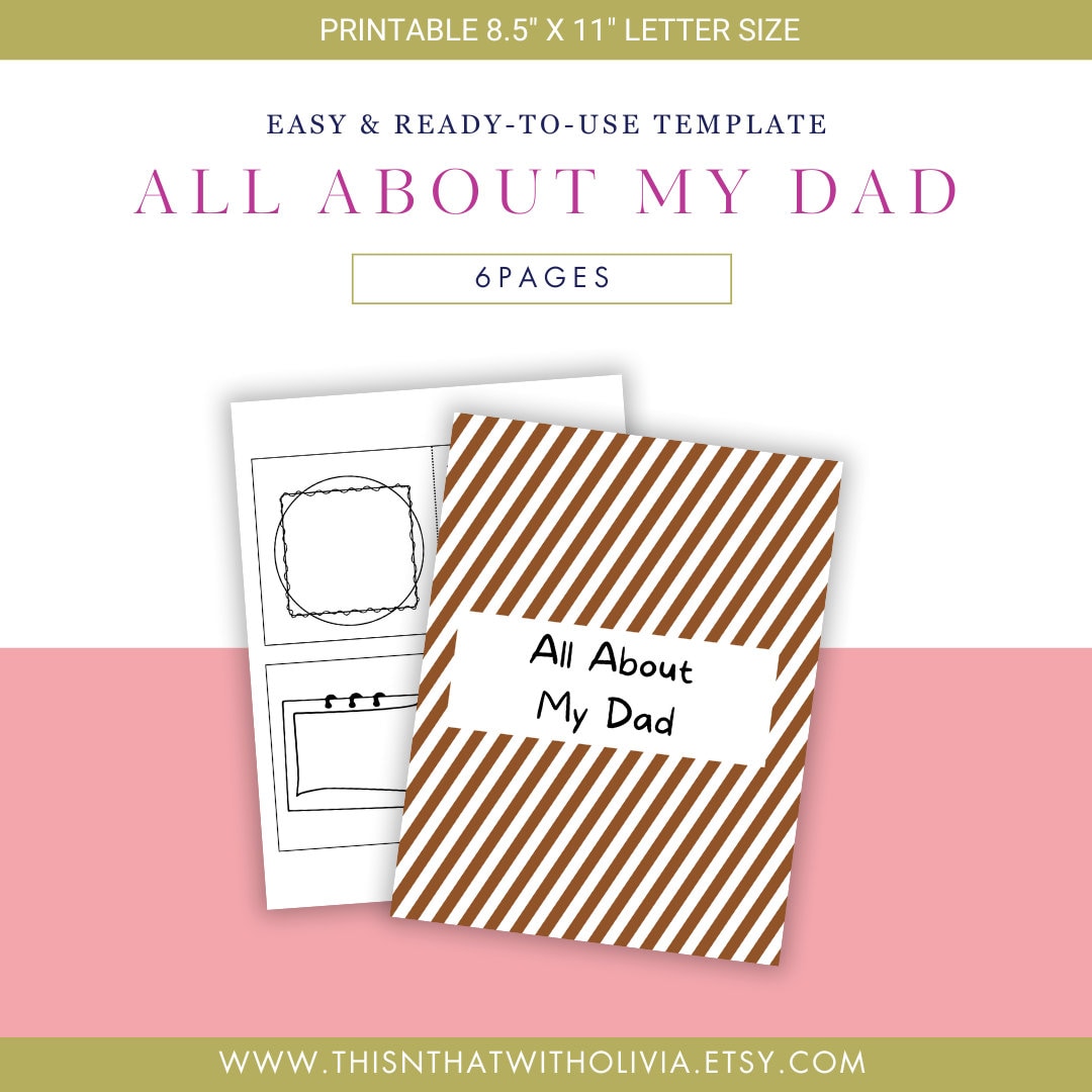 All About My Dad Printable Book - Etsy