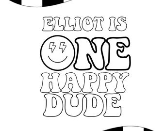 One Happy Dude Birthday Coloring Pages, Smile Face Birthday Coloring ...