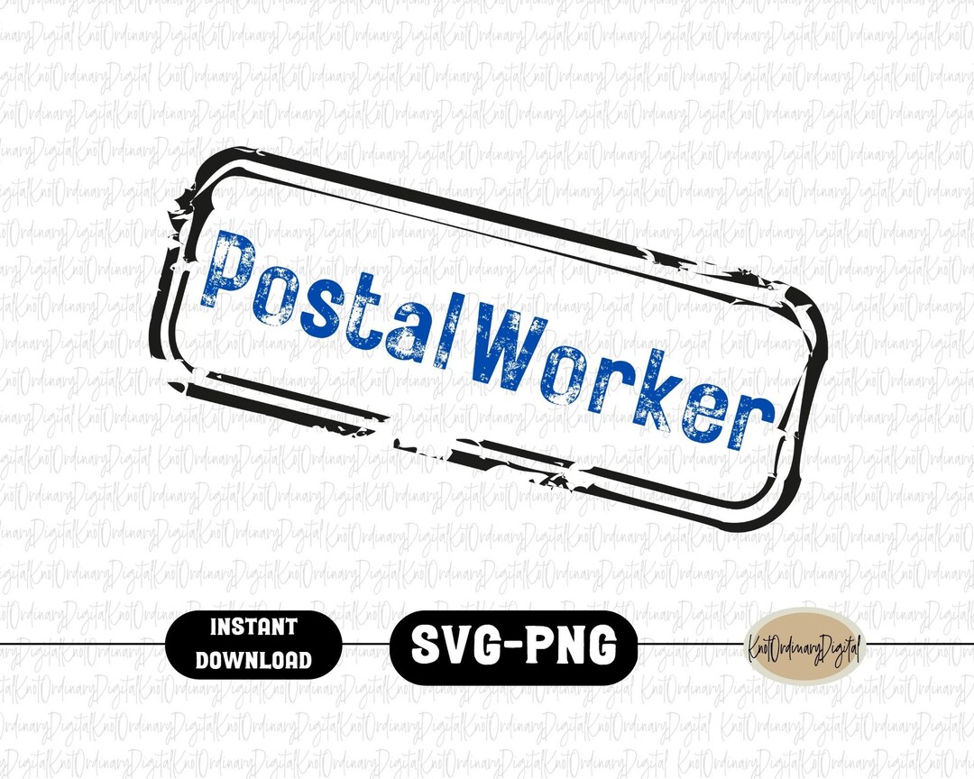 Postal Worker Stamp | SVG PNG | Digital Download - Etsy