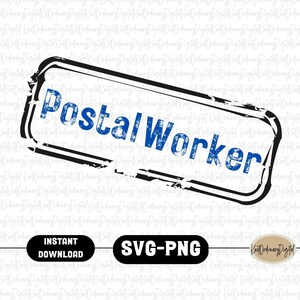 Postal Worker Stamp | SVG PNG | Digital Download - Etsy