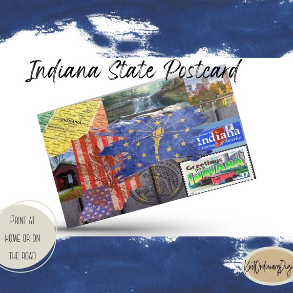 Indiana Postcard - Etsy