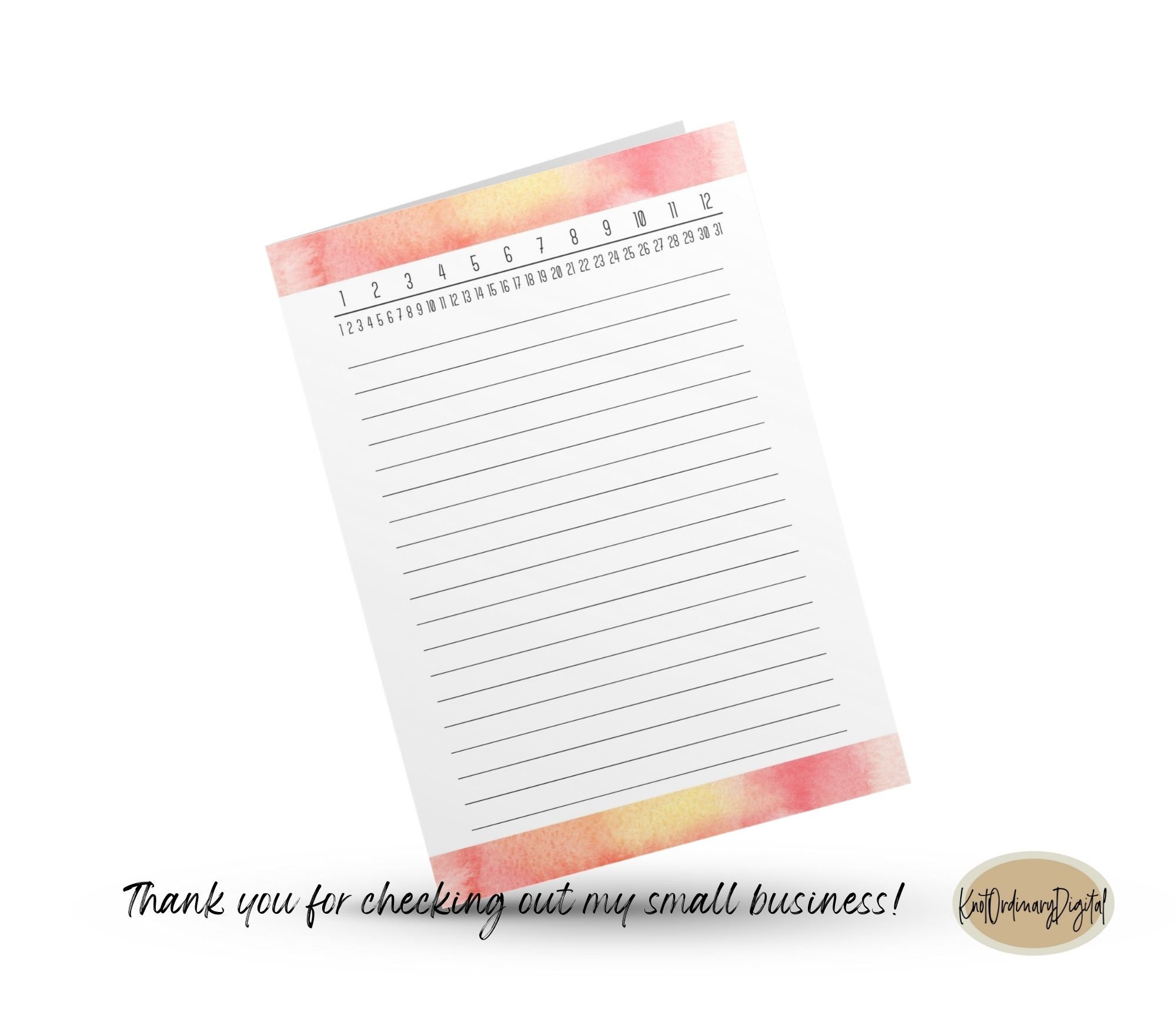 Printable Journal Notes Pages | Instant Download | Lined | Undated | 8. ...