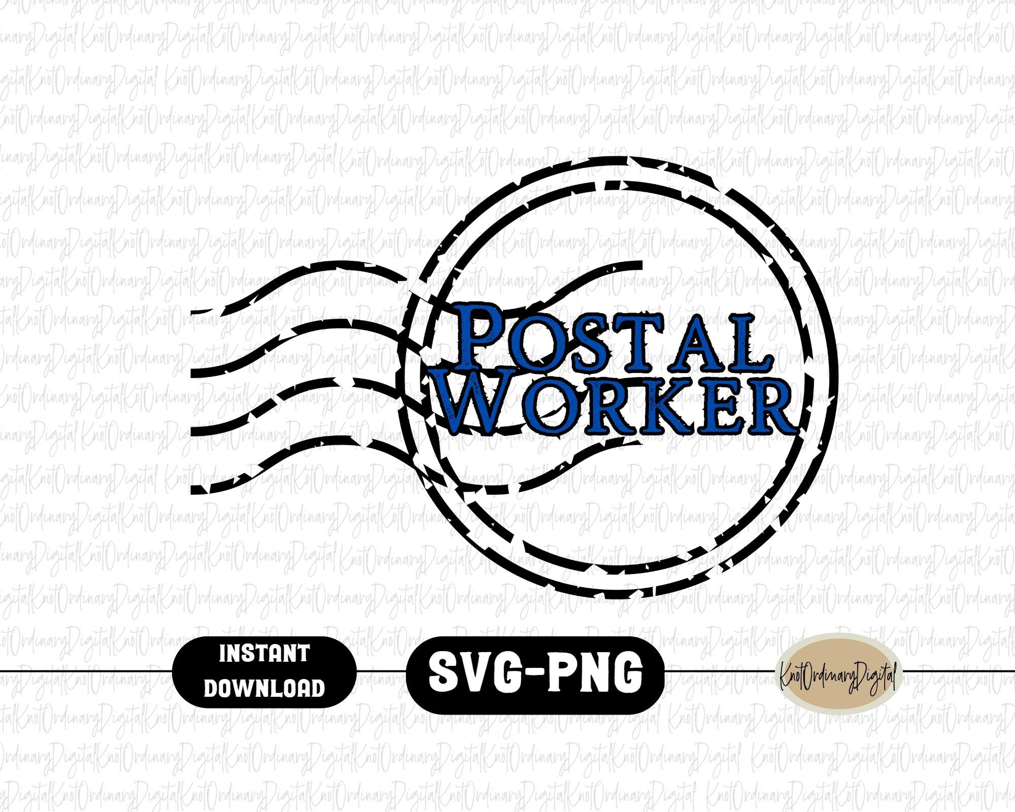 Postal Worker Stamp | SVG PNG | Digital Download - Etsy