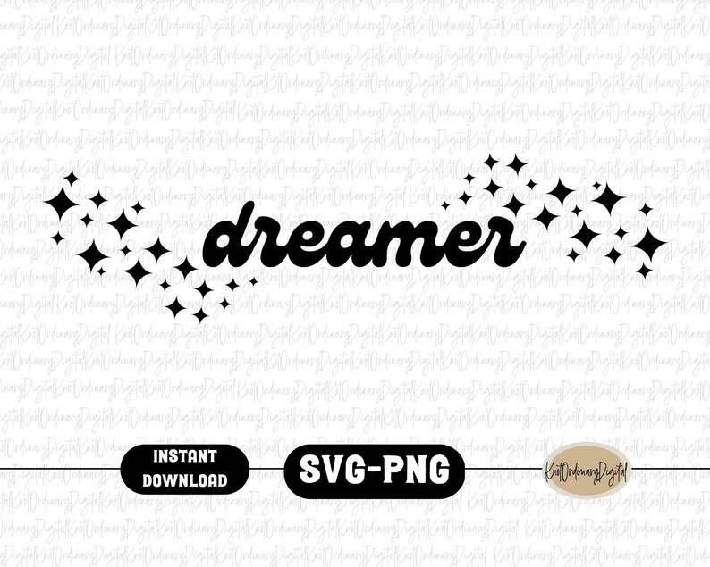Dreamer Stars SVG PNG Digital Download - Etsy