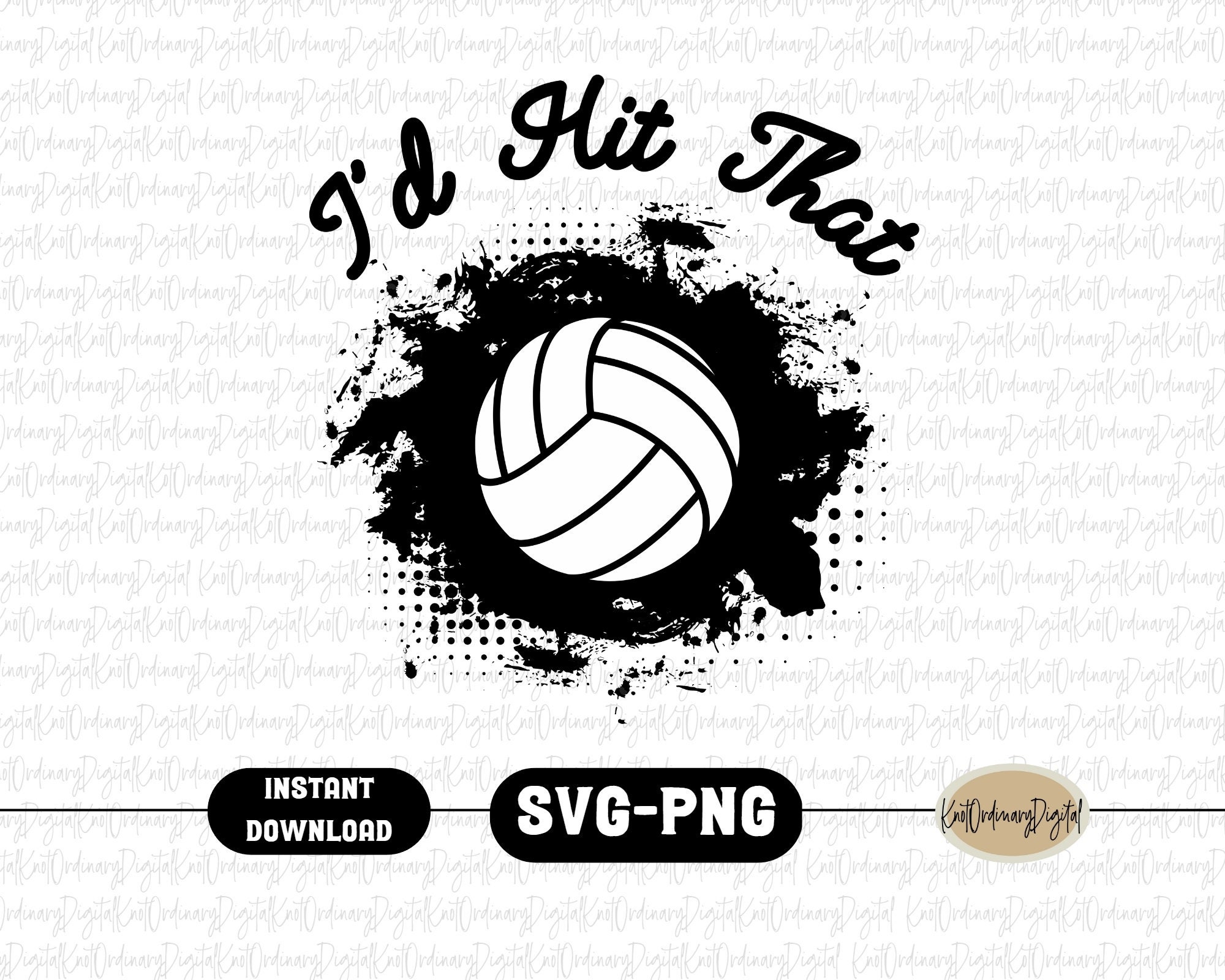 I'd Hit That Volleyball SVG PNG Digital Download - Etsy