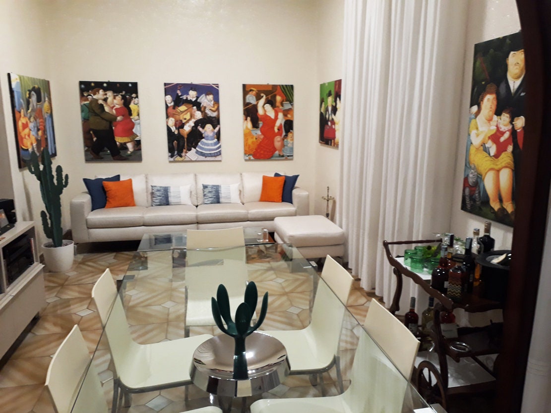 Botero Painting Art. 20 Picnic Free Transport EU Area Framed Ready to ...