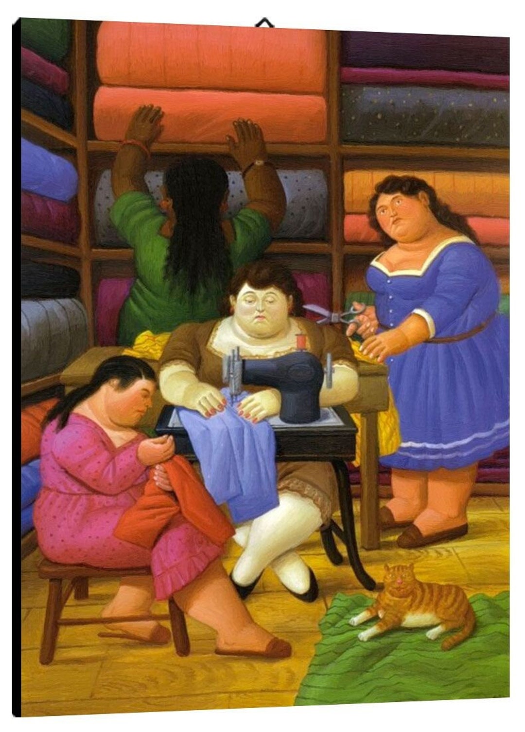 Botero Painting Art. 61 the Dressmaker Cm.70x100 Free Shipping EU Zone ...