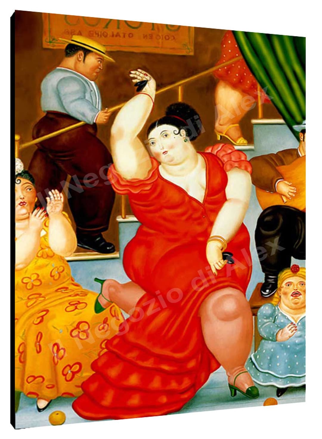 Botero Painting Art. 06 Flamenco Free Transport EU Area Framed Ready to ...