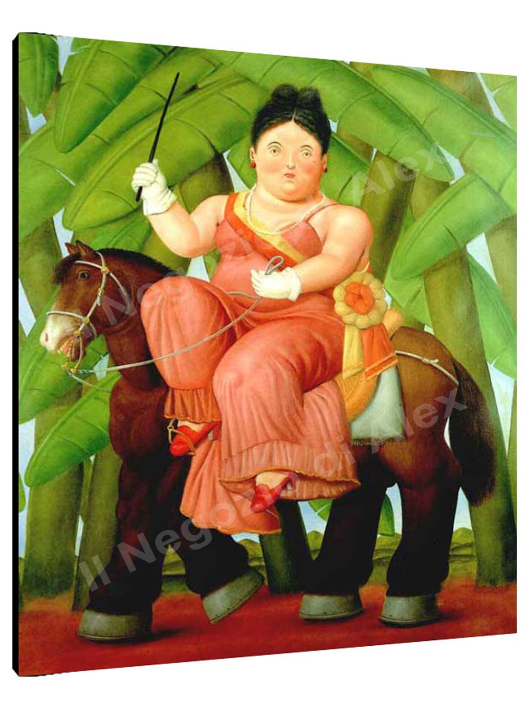 Botero Painting Art. 29 the First Lady Free Shipping EU Zone Framed ...