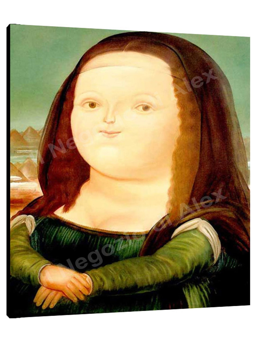 Botero Painting Art. 26 Mona Lisa Free Shipping EU Zone Framed Ready to ...