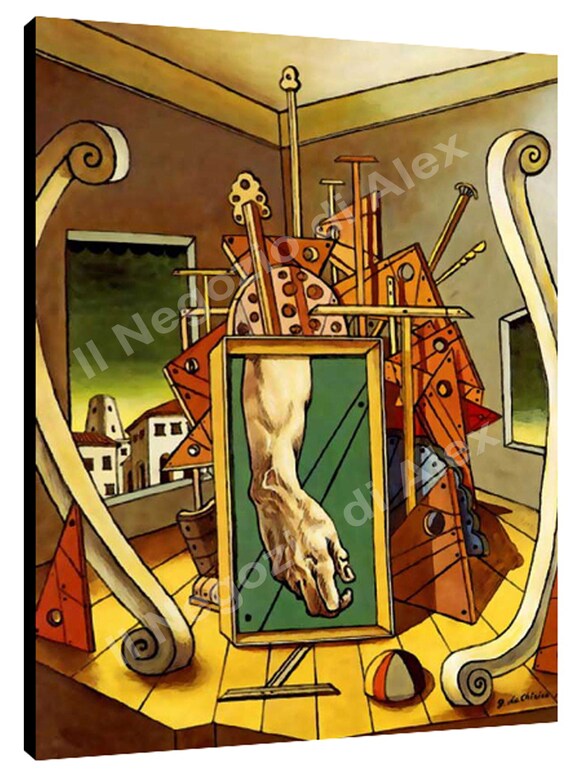Quadro De Chirico Art.03 Metaphysical Interior With Hand of - Etsy