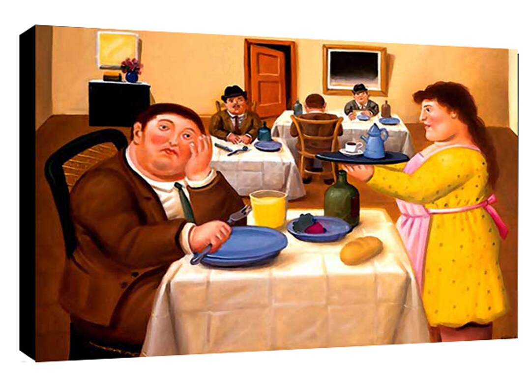 Botero Painting Art. 35 Dining Room Free Shipping EU Zone Ready to Hang ...