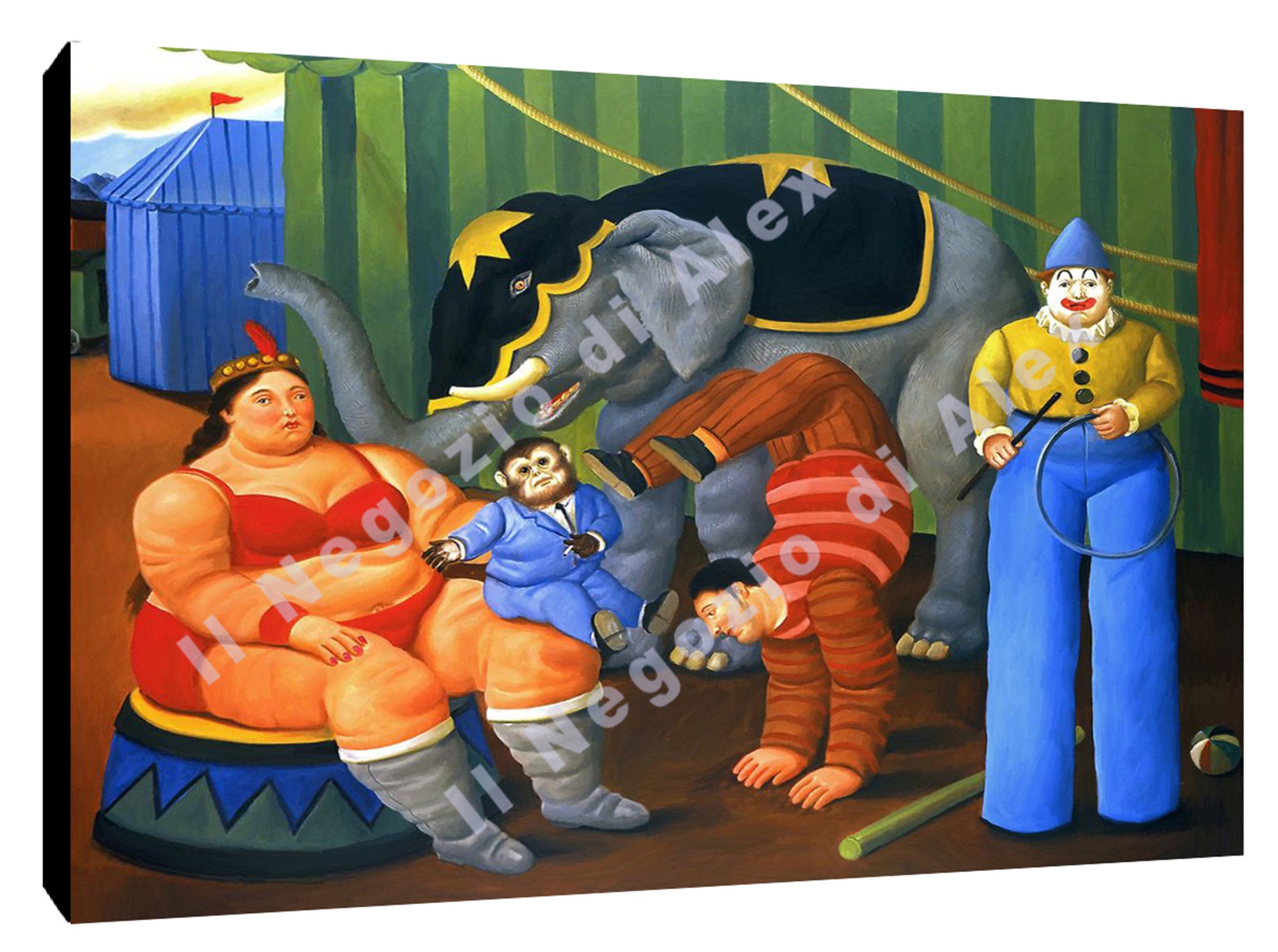 Botero Painting Art. 57 Cm.70x100 Circus Free Shipping EU Zone Framed ...