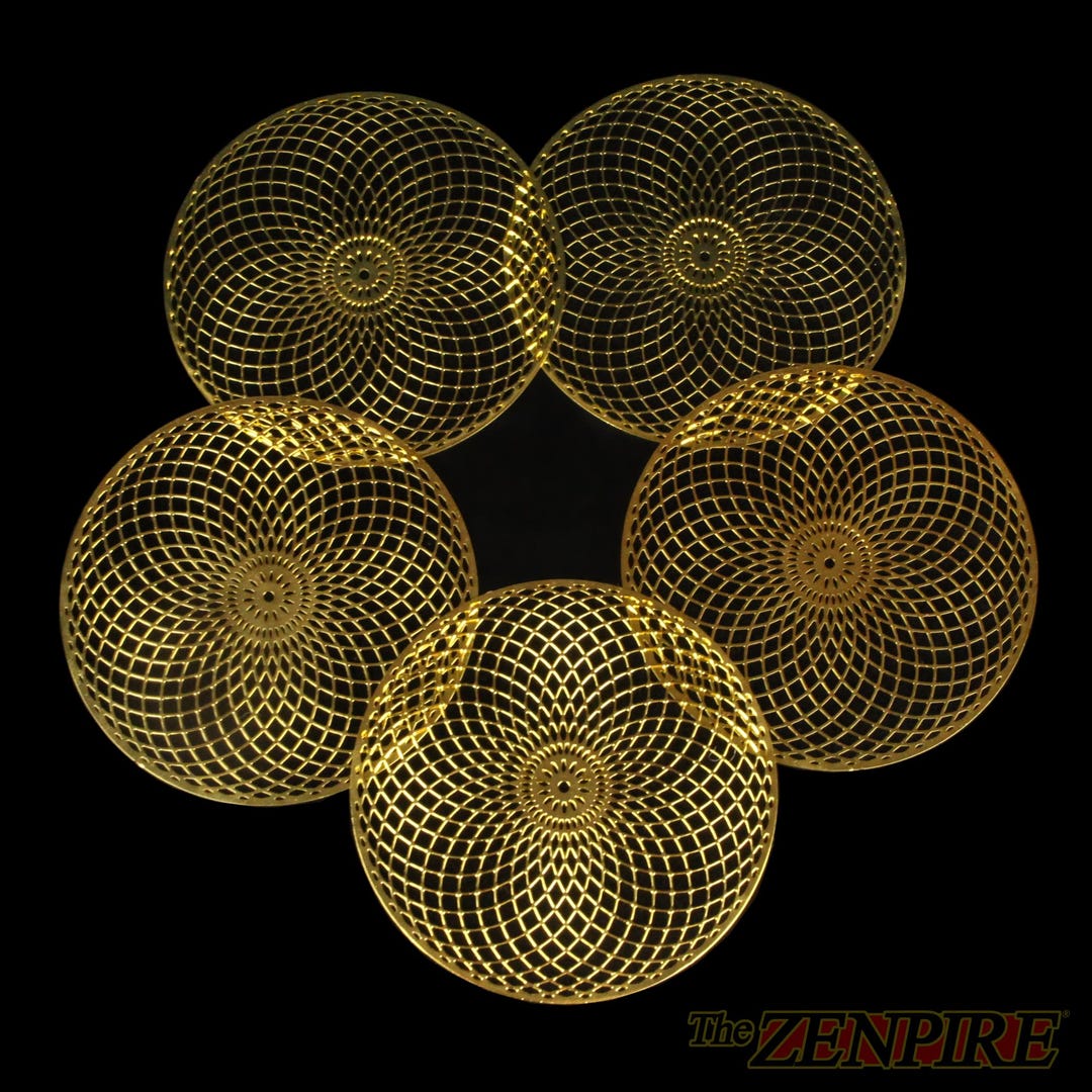 Torus Field - Sacred Geometric Disc - Set of 5 Brass Discs - Etsy