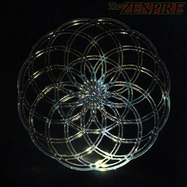 The Krystal Lotus - Lotus of Life - Sacred Geometric Disk - Brass ...