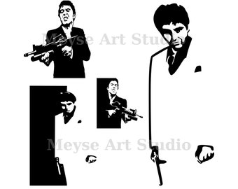Scarface SVG File Al Pacino Tony Montana | Cricut | Vector | Instant ...