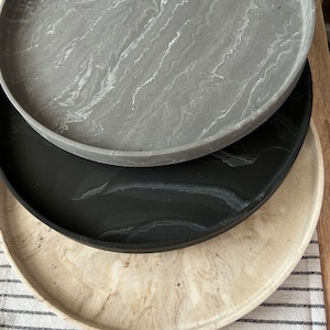 Large Round Concrete Display Tray, Decorative Tray, Living Room Tray ...