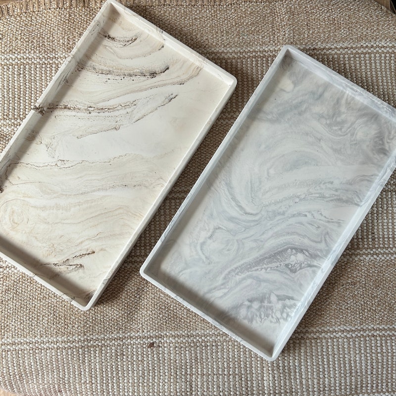 Marble Rectangle Tray - Etsy