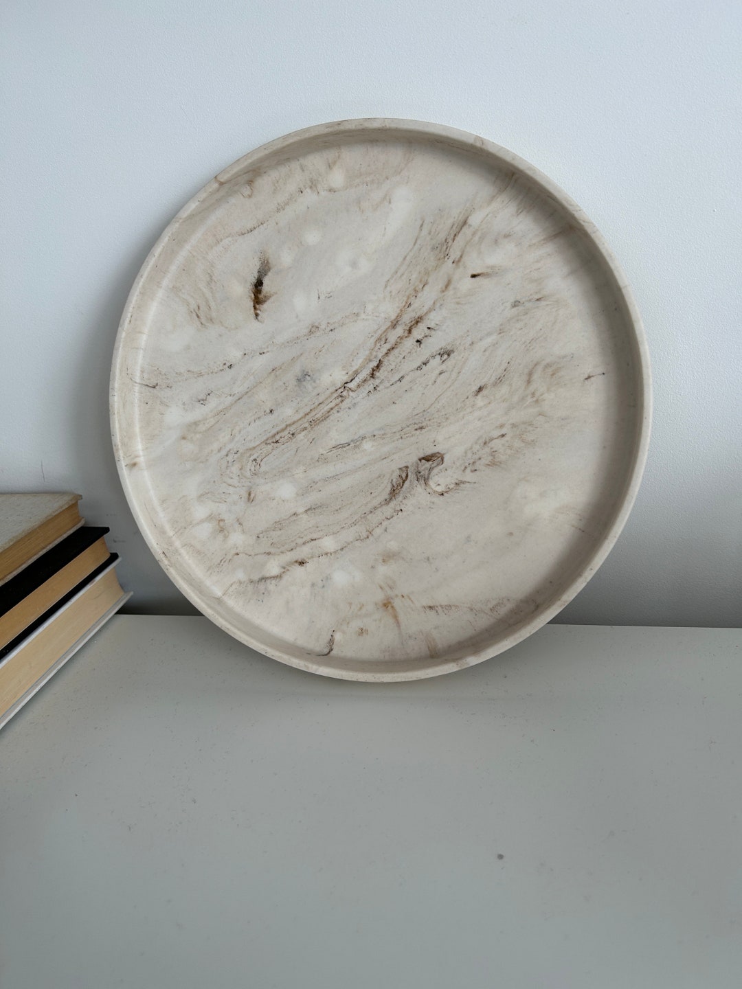 Large Round Concrete Display Tray, Decorative Tray, Living Room Tray ...