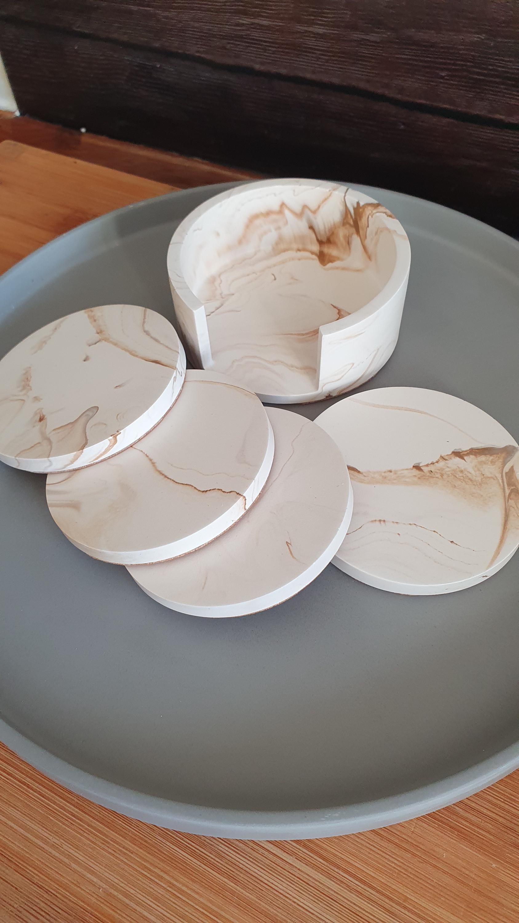 Coasters Set, Unique Coasters Set, Abstract Art Coasters , Table ...