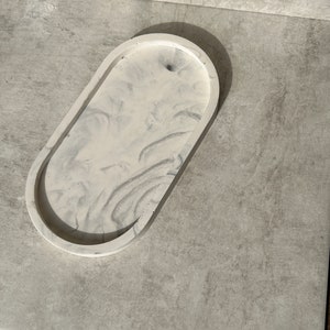 Oval Tray, Trinket Tray, Bathroom Tray,marble Tray Beautiful Small Oval ...