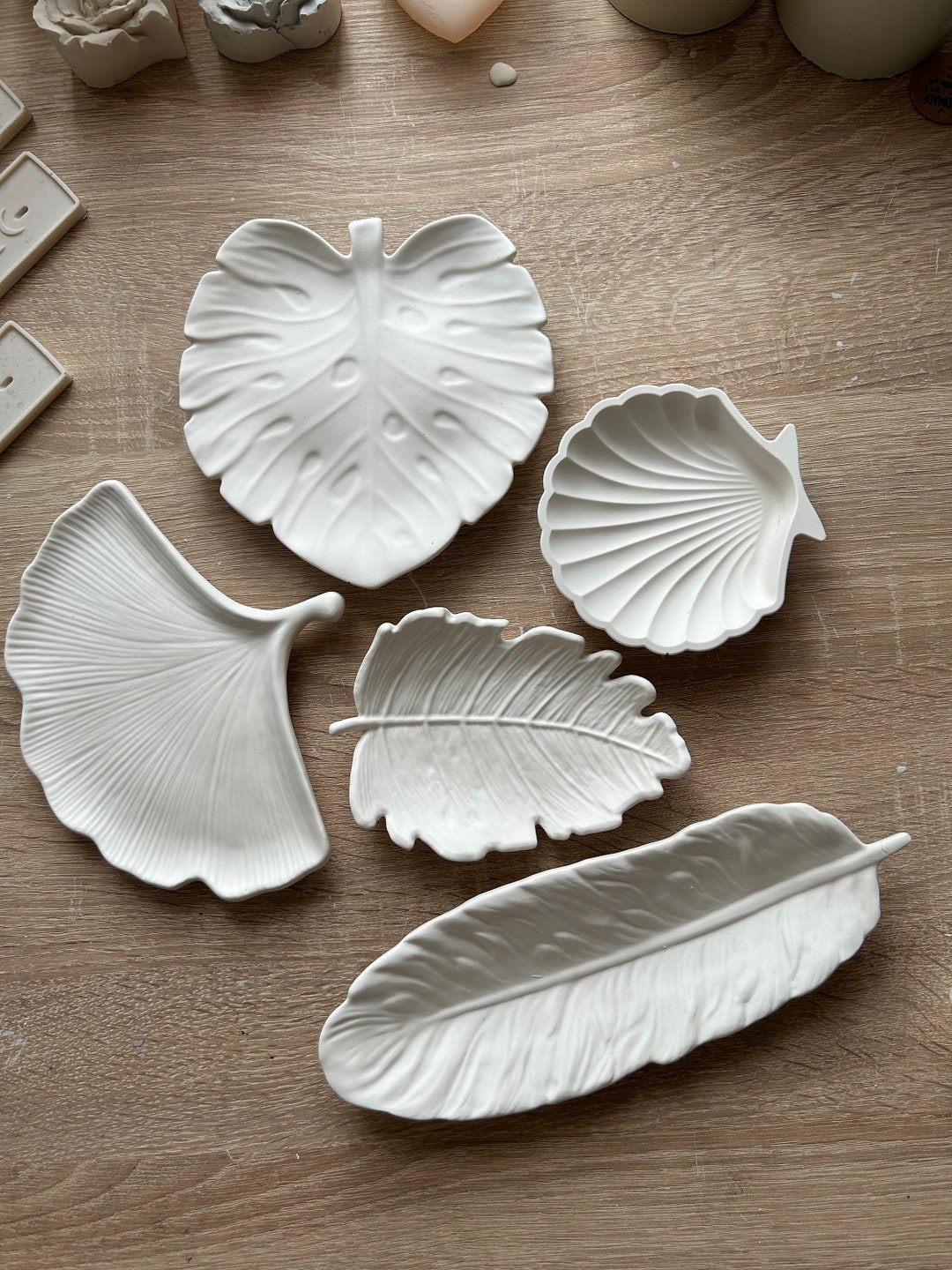 Leaf Tray, Feather Tray, Concrete Leaf Tray, Trinket Tray, Trinket Dish ...
