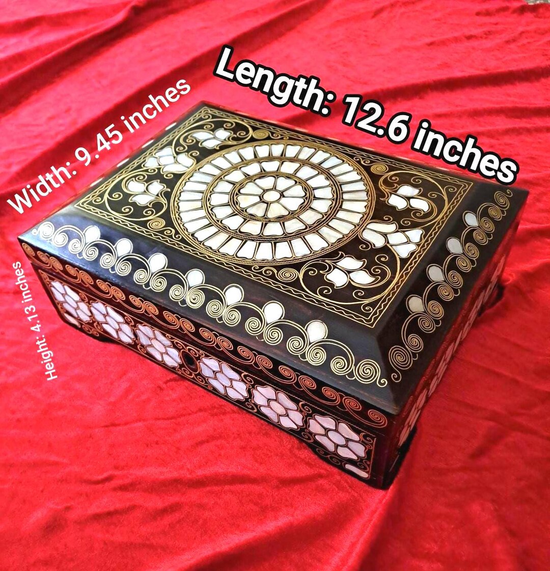 Custom-made Handcrafted Wooden Quran Box With Mother-of-pearl Inlay,gun ...