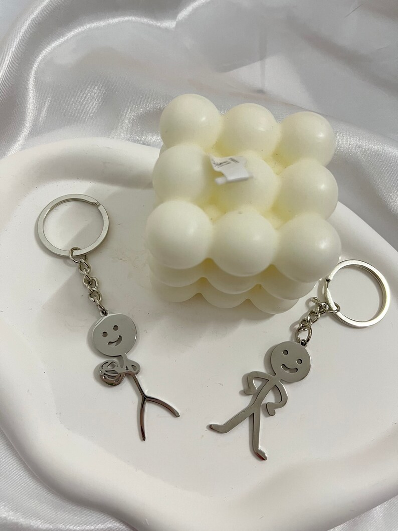 Funny Middle Finger Stick-man,cute Keychains,funny Gifts,funny Keychain ...