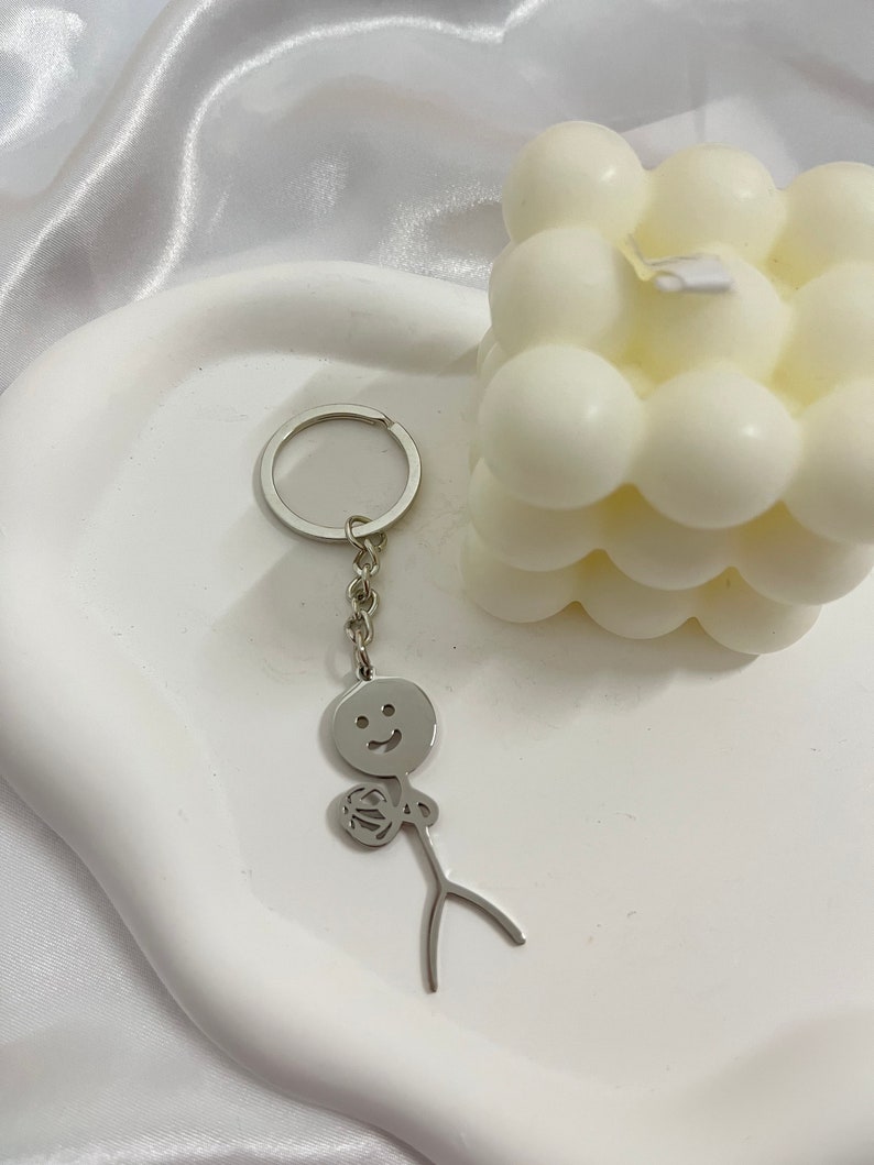 Funny Middle Finger Stick-man,cute Keychains,funny Gifts,funny Keychain ...