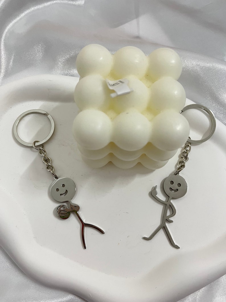 Funny Middle Finger Stick-man,cute Keychains,funny Gifts,funny Keychain ...