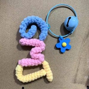 Plush Crochet Letter Keychain Couple Name Keychain Buckle Bag Pendant ...