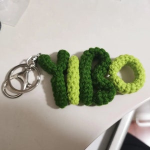 Plush Crochet Letter Keychain Couple Name Keychain Buckle Bag Pendant ...