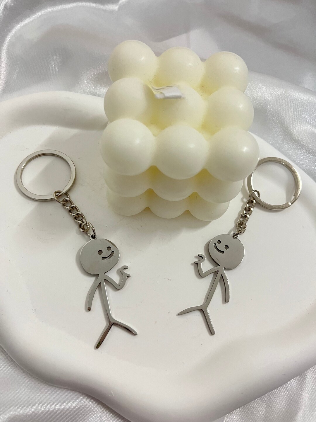 Funny Heart-matching Stick Figures,cute Keychains,funny Gifts,funny ...