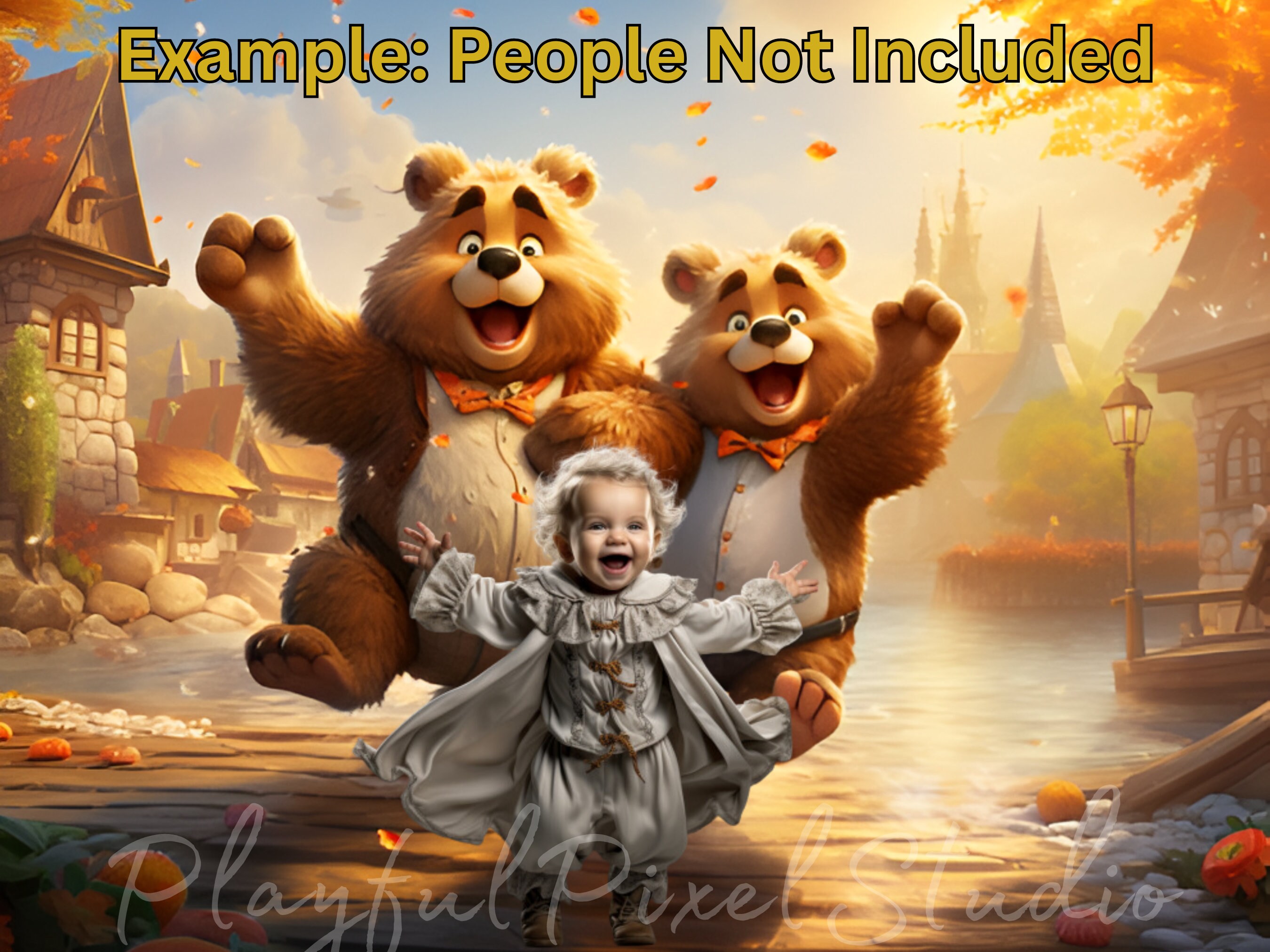 4 Bear Backdrops, Fun Digital Backgrounds, Digital Photography Props ...