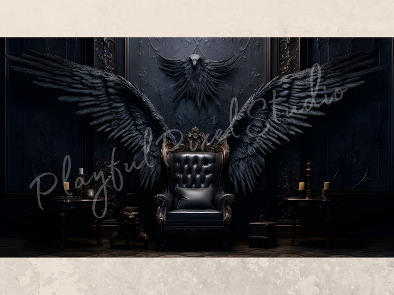 4 Gothic Wings Digital Backdrop 1 Bonus File. High Quality, Fun Digital ...