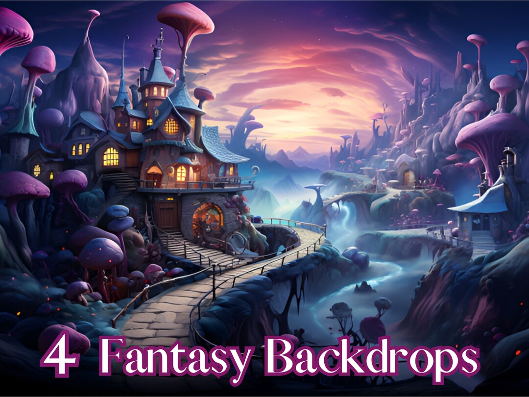 4 Fun Town Backdrops, Fun Digital Backgrounds, Composite Art, Digital ...