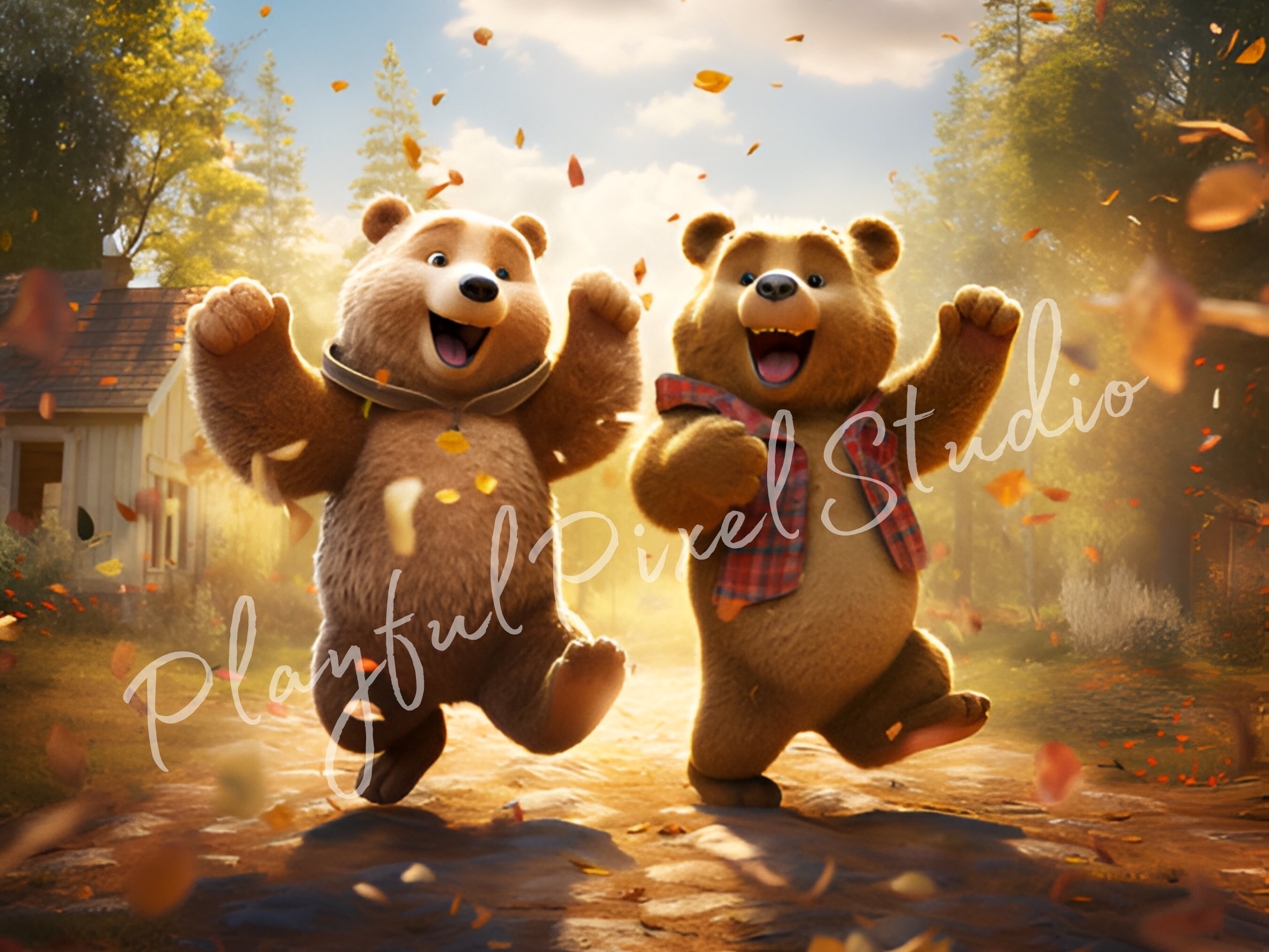 4 Bear Backdrops, Fun Digital Backgrounds, Digital Photography Props ...