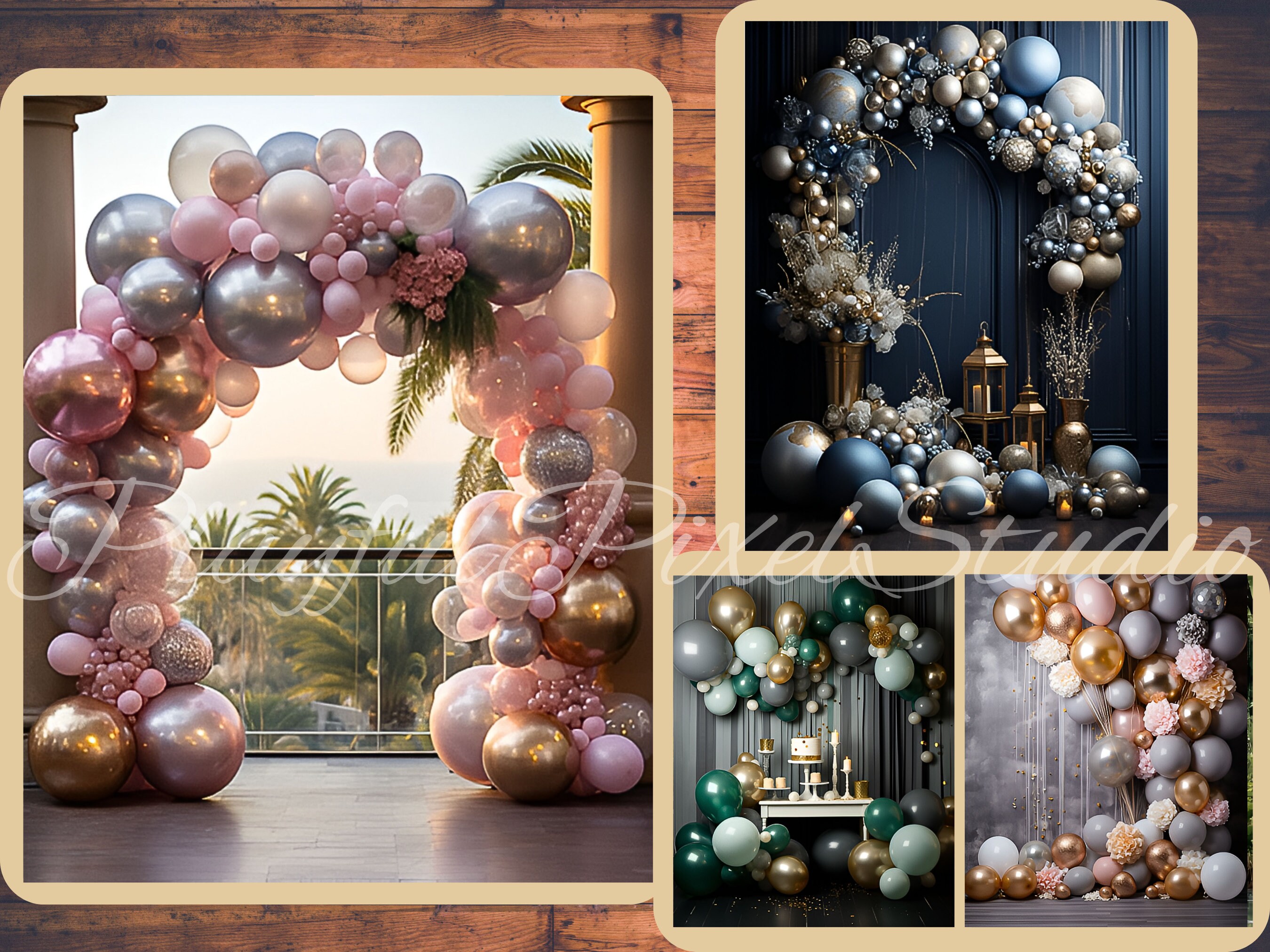 20 Modern Party Backgrounds, Bundle, Digital Backdrops, Fun Photography ...