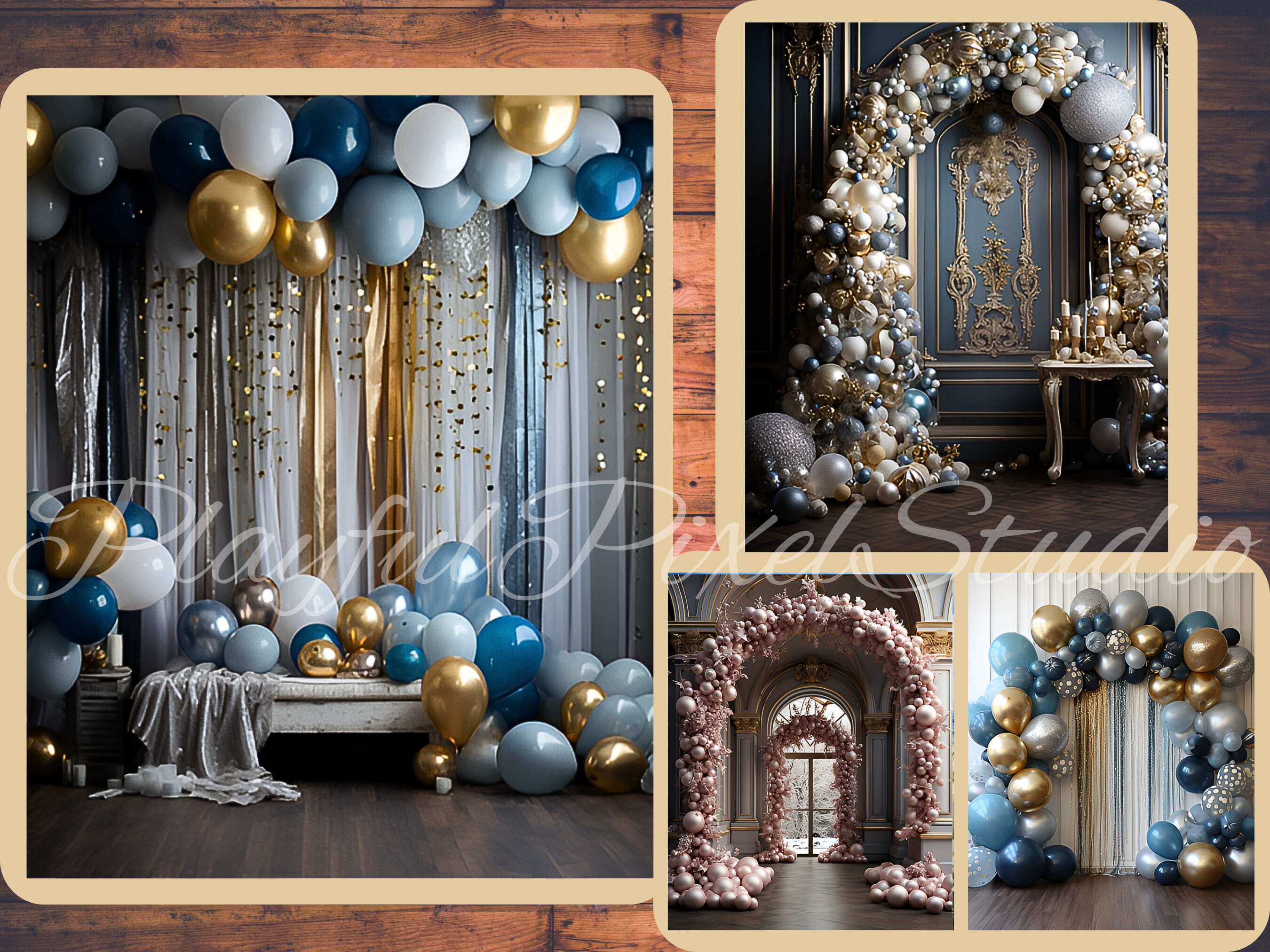 20 Modern Party Backgrounds, Bundle, Digital Backdrops, Fun Photography ...