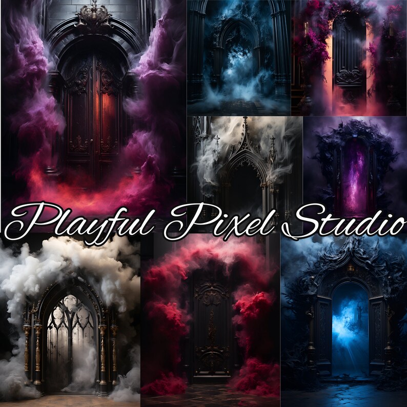 20 Fine Art Smoke Digital Backdrops, Maternity Background, Overlays, Photoshop Textures, Gothic ...
