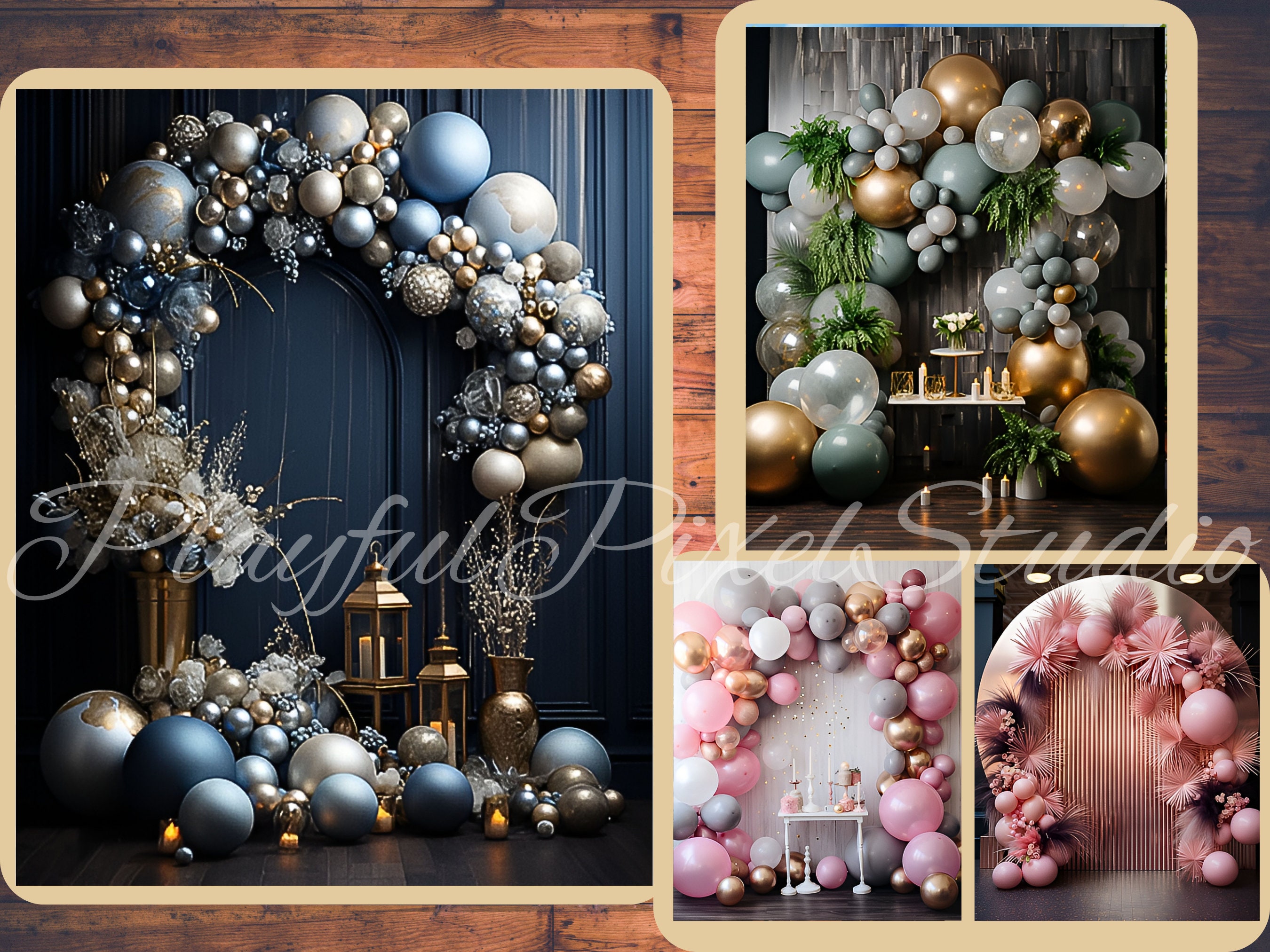 20 Modern Party Backgrounds, Bundle, Digital Backdrops, Fun Photography ...
