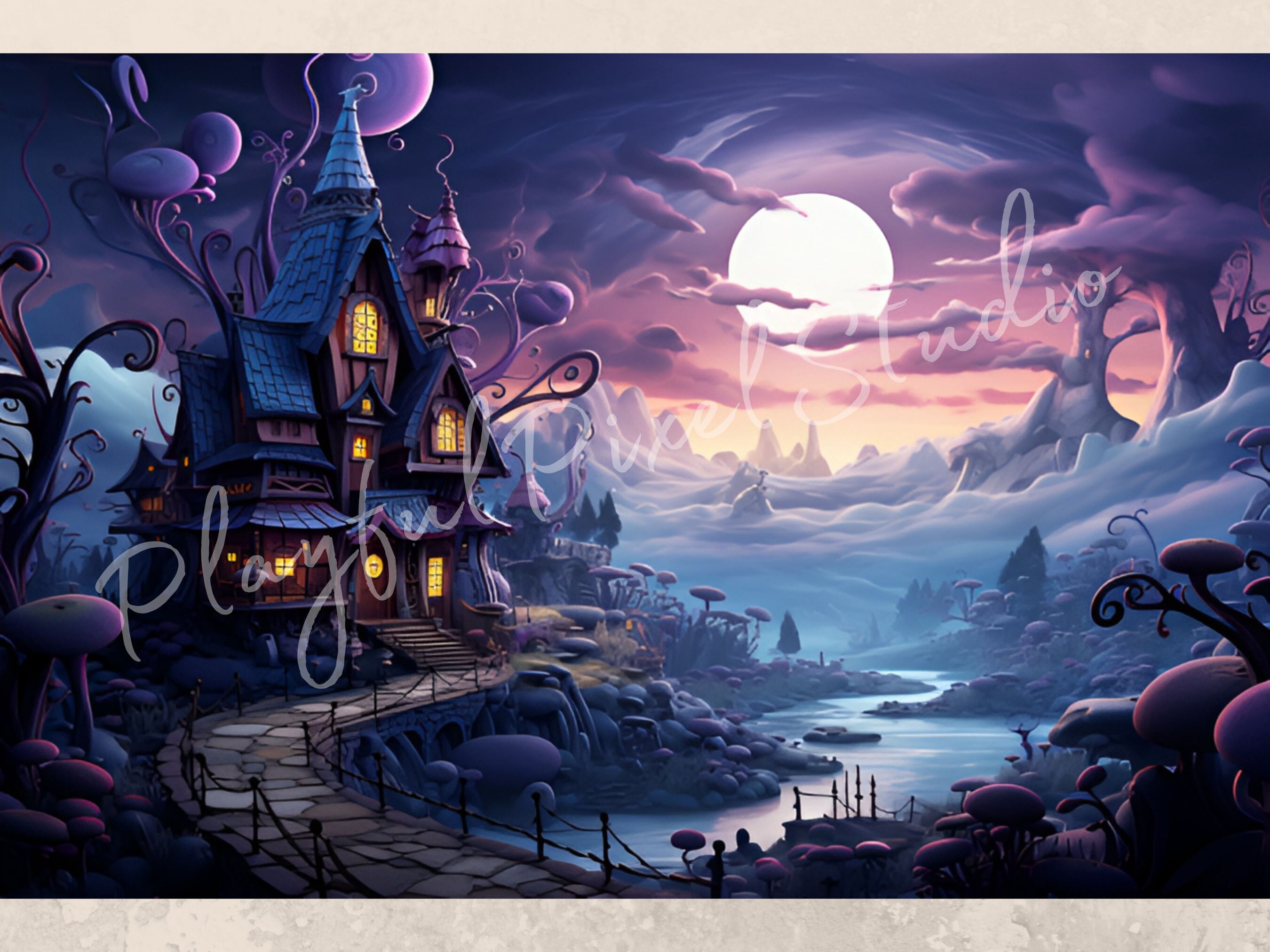 4 Fun Town Backdrops Fun Digital Backgrounds Composite Art - Etsy