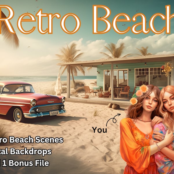 Retro Beach Photo - Etsy