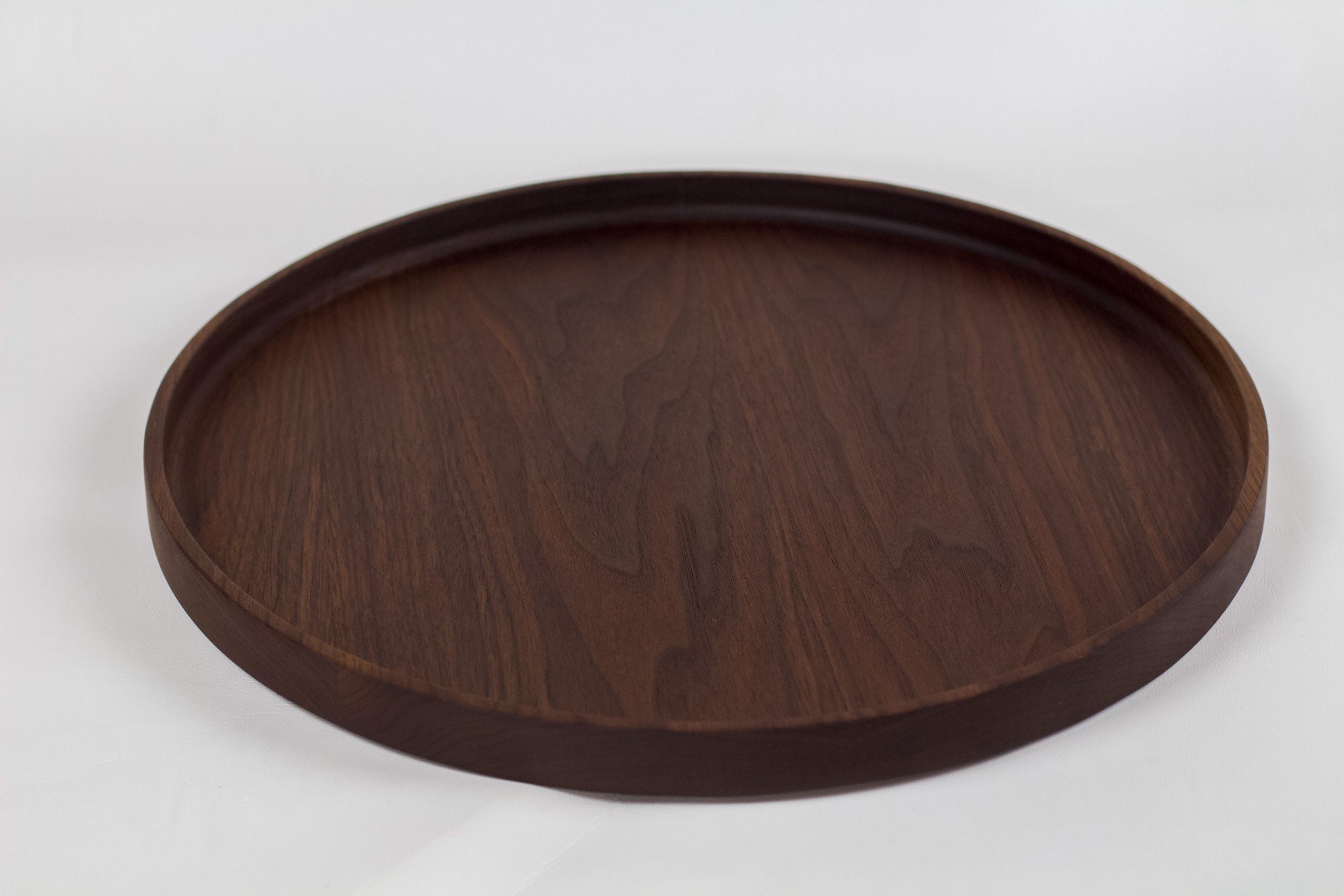 18 Round Decorative Tray / Black Walnut Tray / Ottoman - Etsy