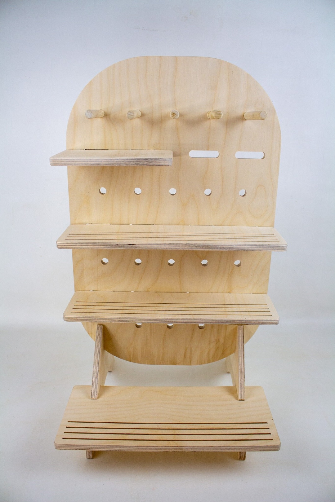 Summit Standard Tabletop Display – Handmade Wood Rack With Shelves ...