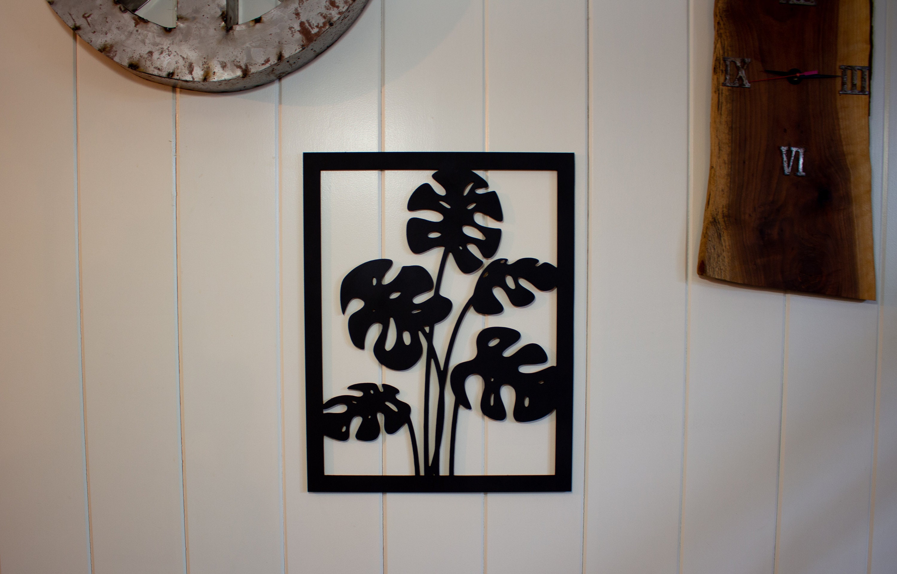 Monstera Wall Art / Monstera Leaves Wall Decor / Monstera Wood Wall Art ...