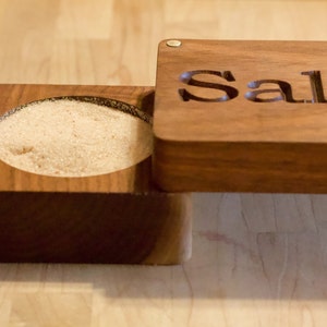 Walnut Wood Salt Container / Salt Pinch / Seasoning Container ...