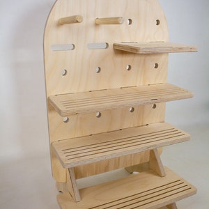 Summit Compact Tabletop Display – Handmade Wood Rack With Shelves ...