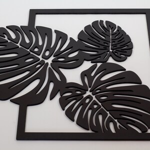 Monstera Wall Art / Monstera Leaves Wall Decor / Monstera Wood Wall Art ...